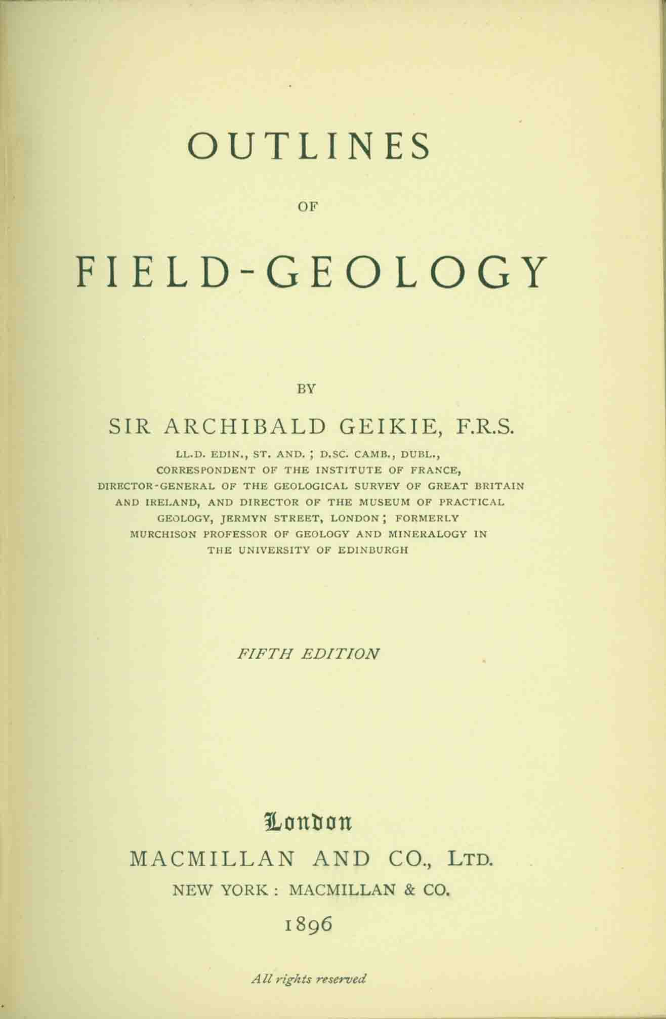 STRUCTURAL AND FIELD GEOLOGY.