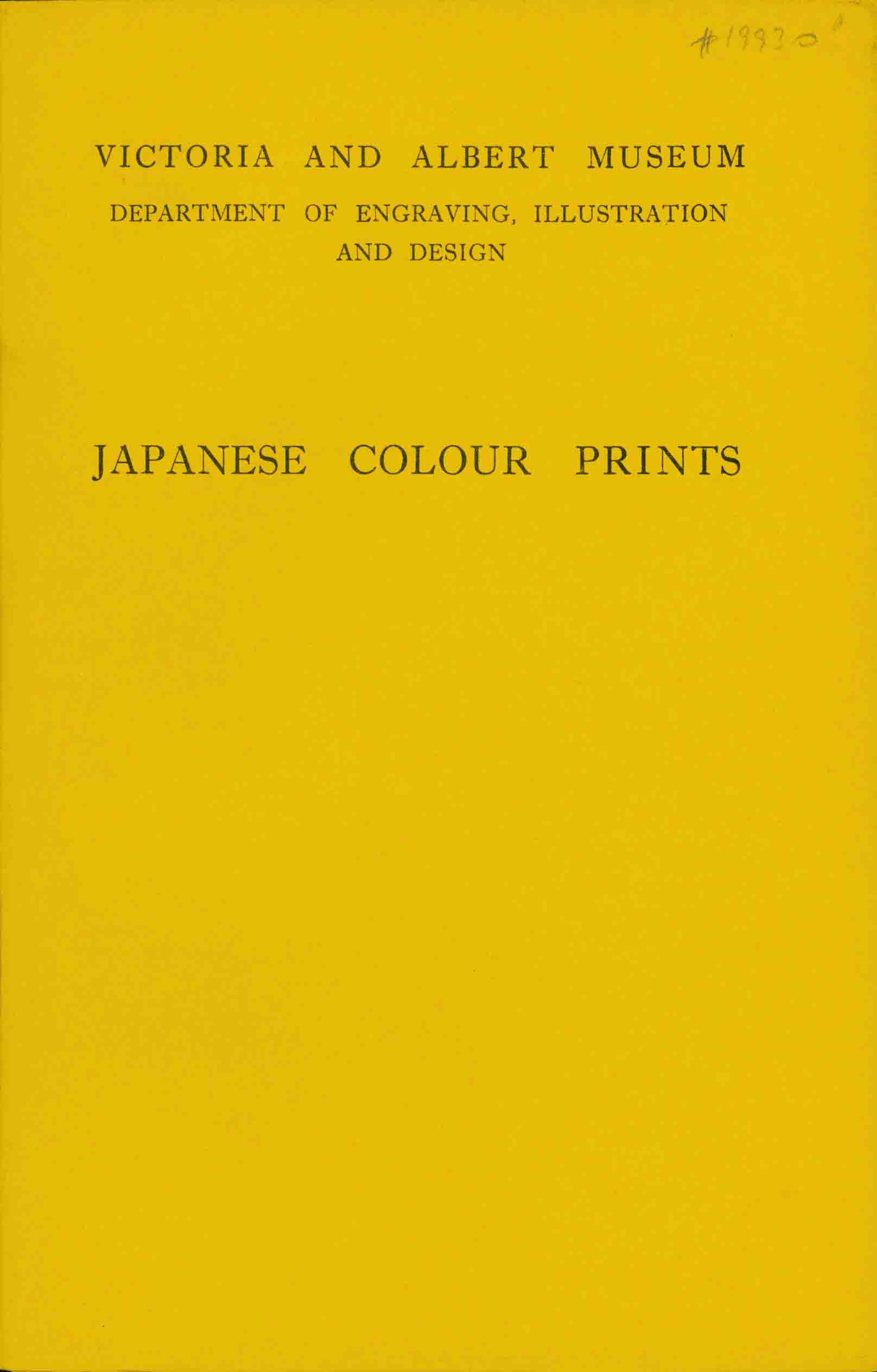 JAPANESE COLOUR PRINTS.