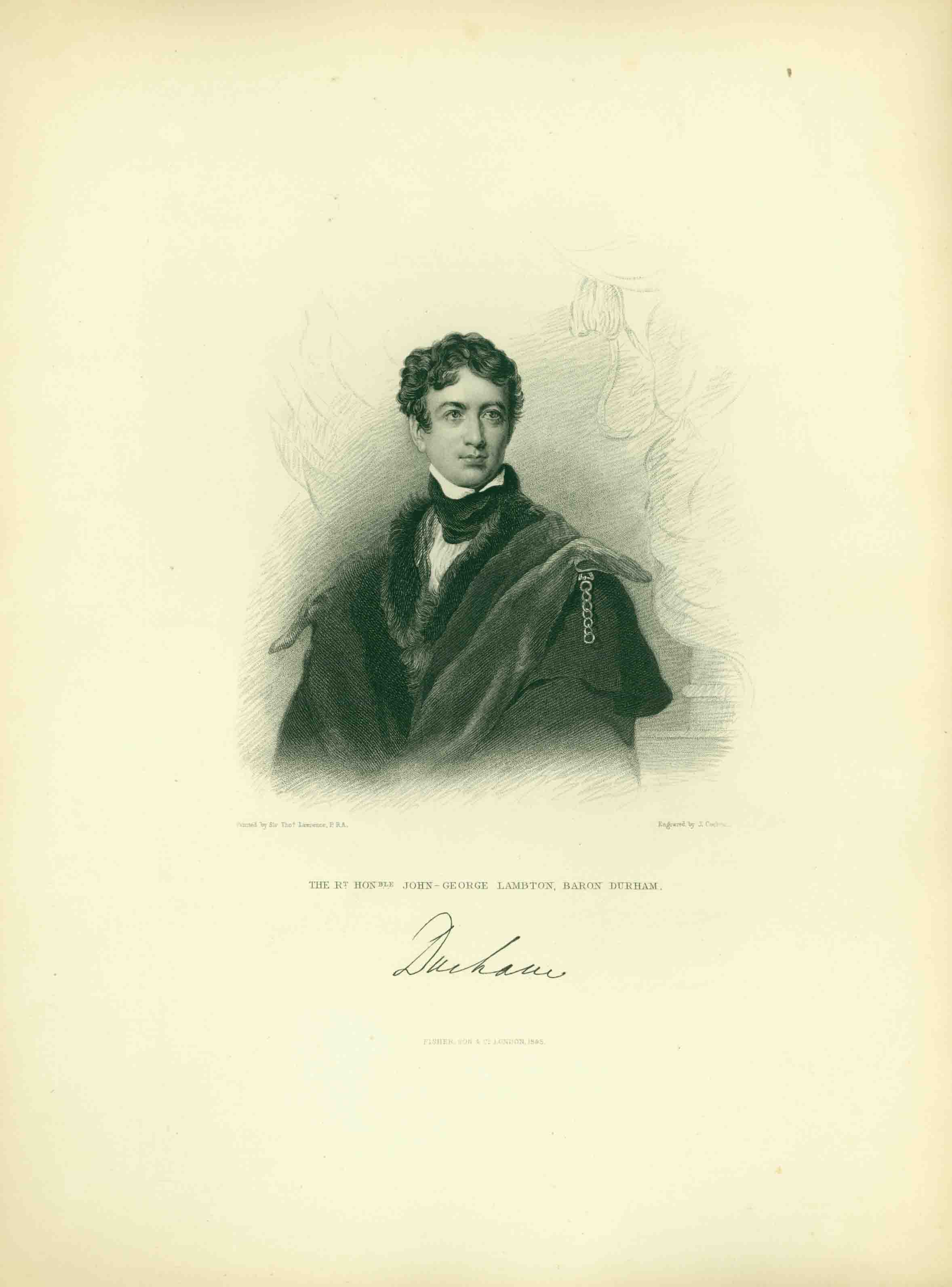 THE RT. HONBLE. JOHN-GEORGE LAMBTON, BARON DURHAM.