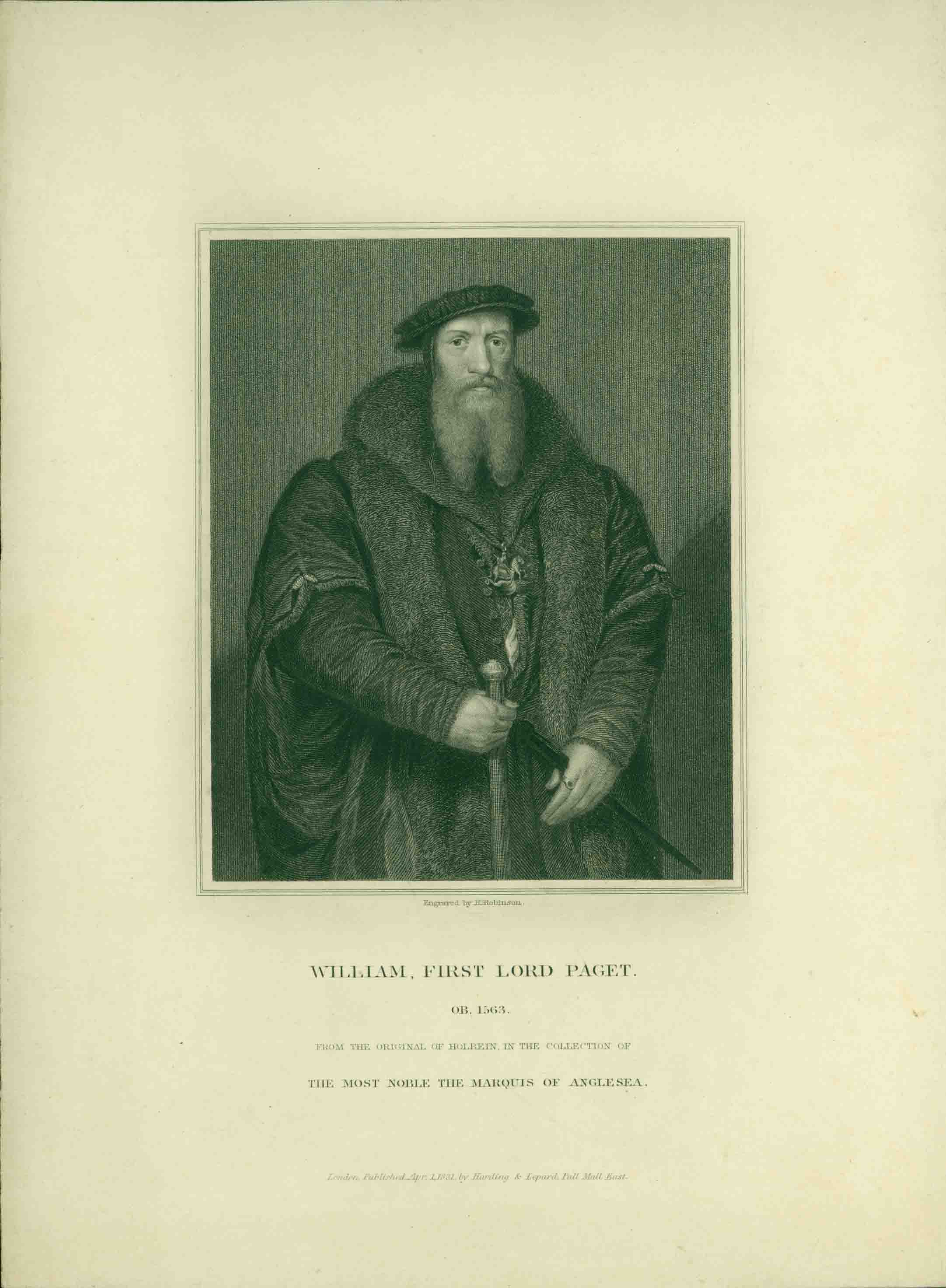 WILLIAM, FIRST LORD PAGET.