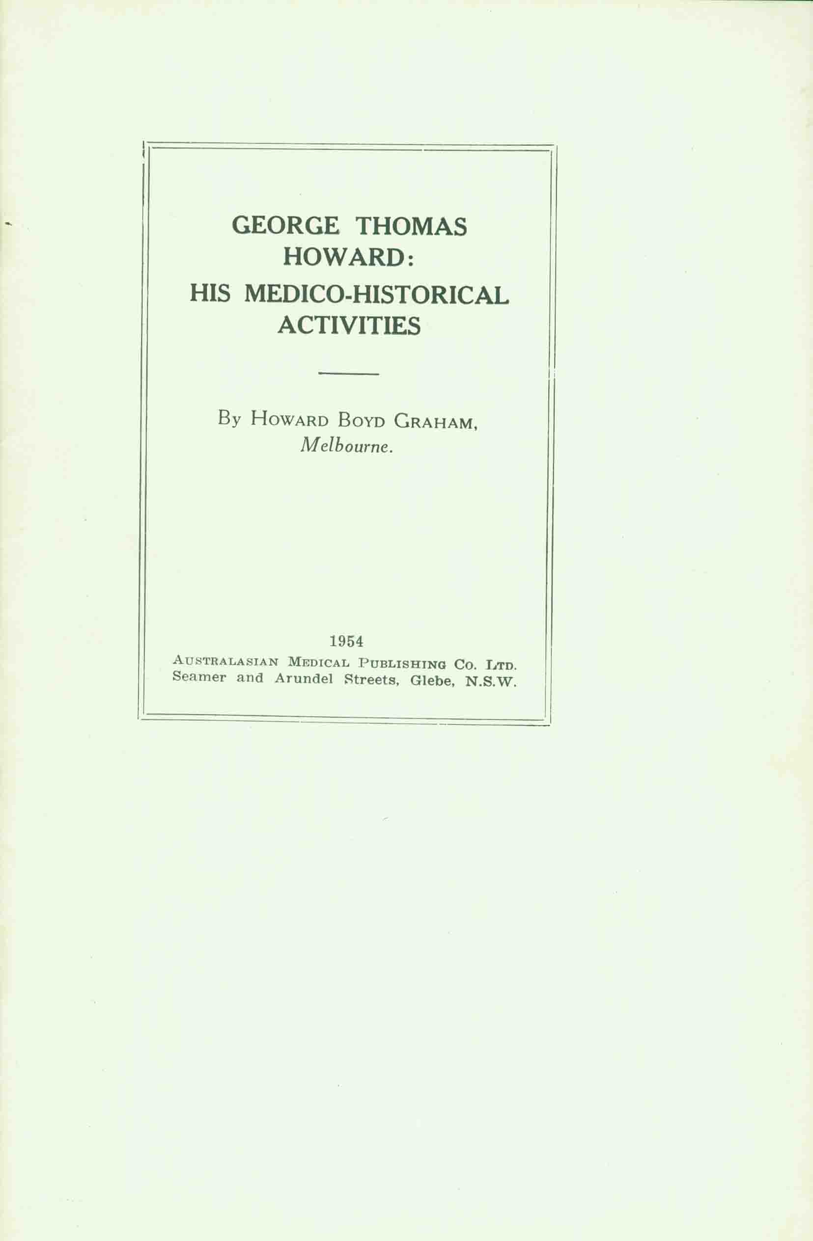 GEORGE THOMAS HOWARD: